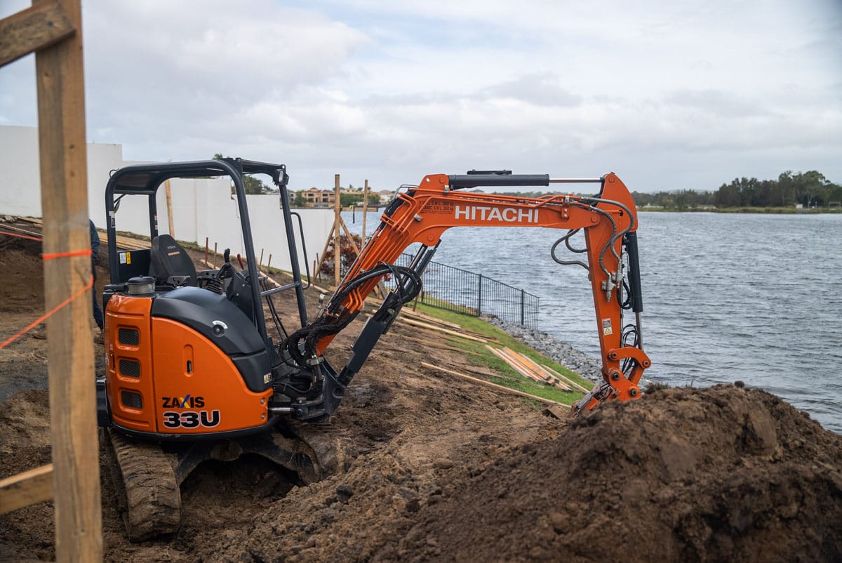 Hitachi and Pryme Earthworks - Landscape Contractor